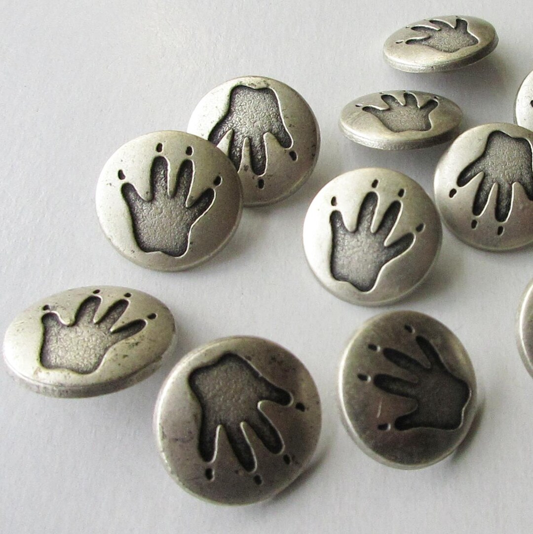10 Vintage Italy Buttons Metal Critter Squirrel Paws Paw Button 3/4 ...
