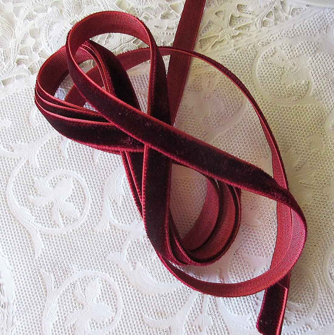 10 Meters 9mm Czech Rayon Poly Velvet Ribbon Trim in Russet 3/8" Czx2 ...
