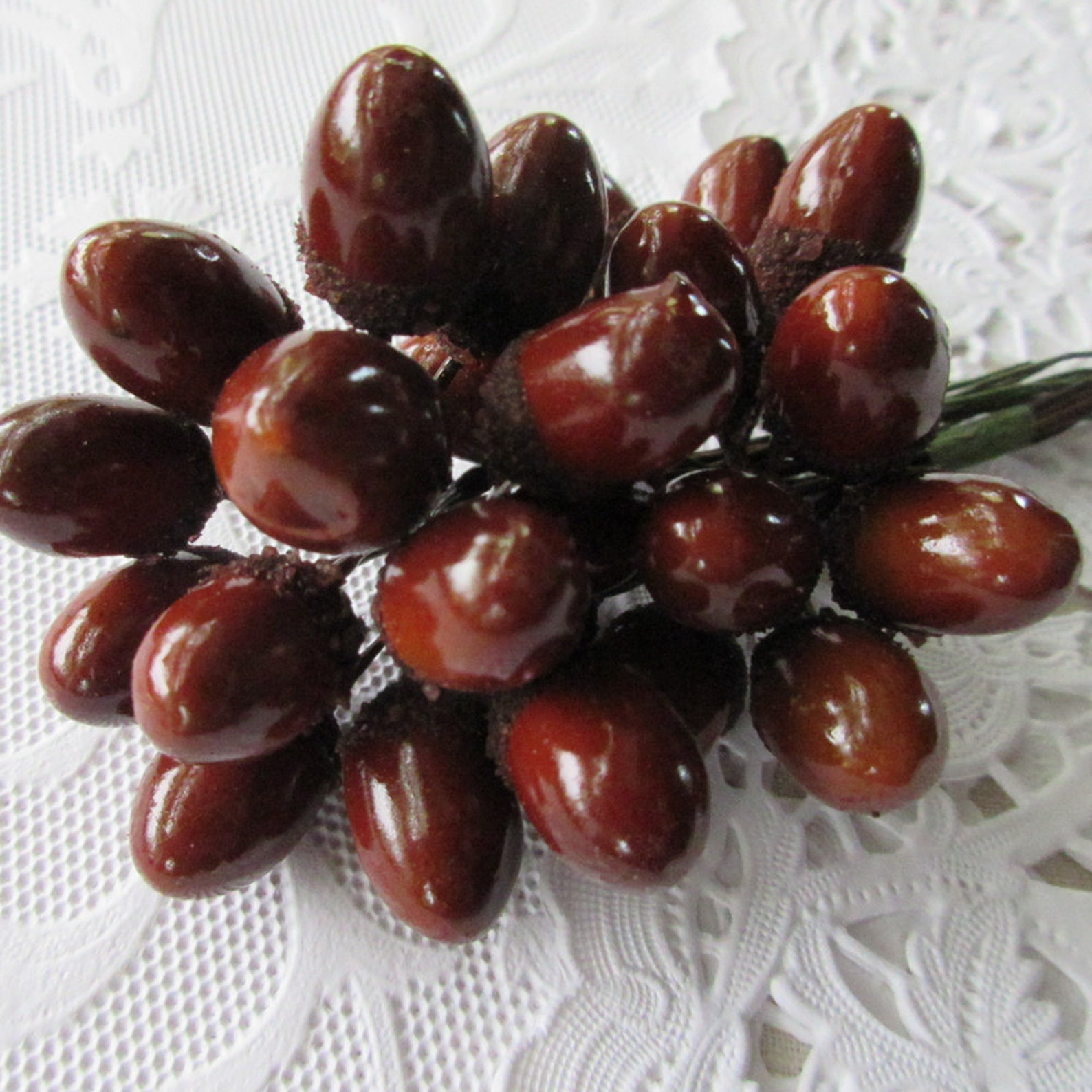 Austria 24 Millinery Shiny Brown Acorns for Christmas Wreaths - Etsy