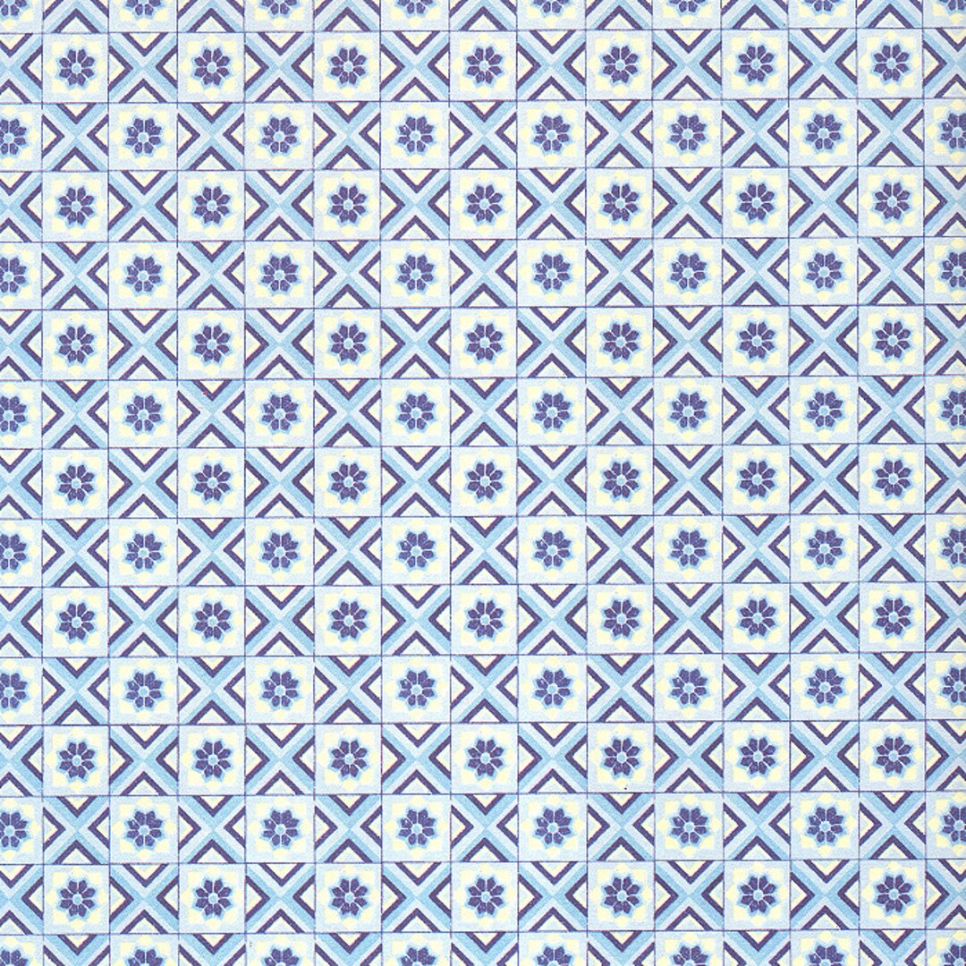 From Italy 2 Sheets Geometric Blue Tiles Italian Paper ~ Tassotti ...