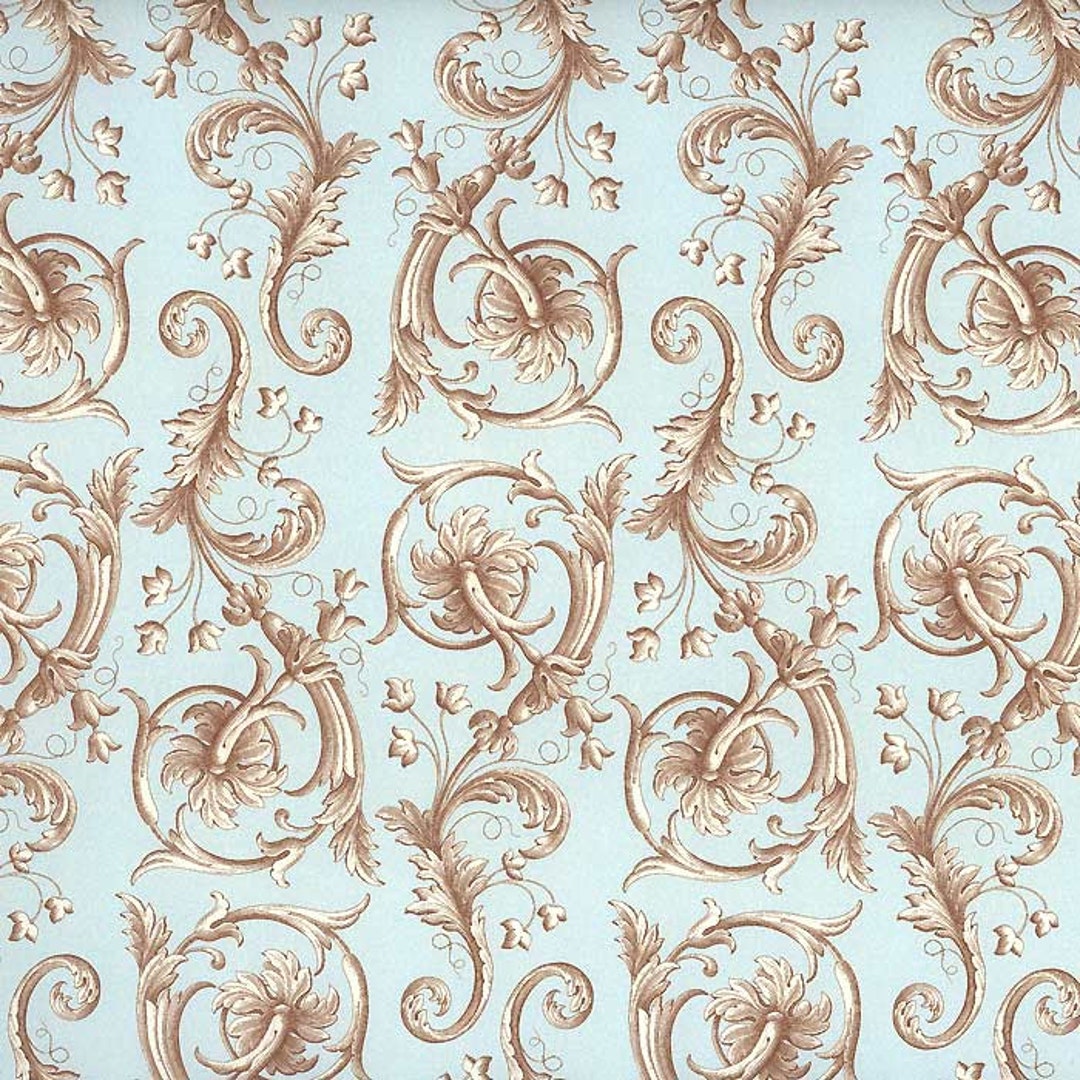 2 Sheets Traditional Light Blue Italian Florentine Print Paper ~ Rossi ...
