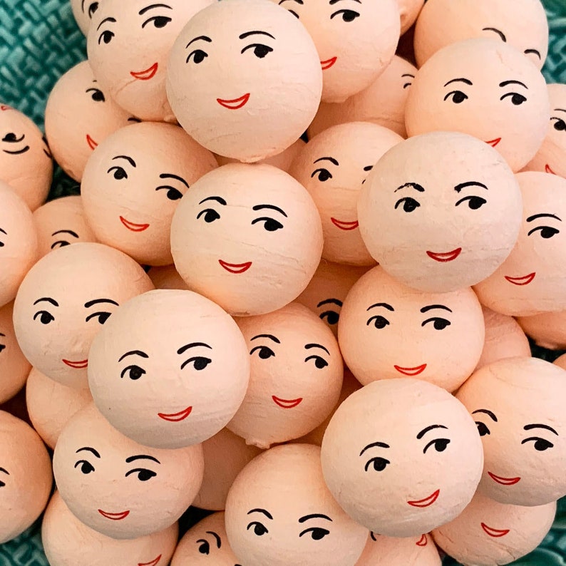 10 Czech Spun Cotton Christmas Elf Heads SC132 X2 - Etsy