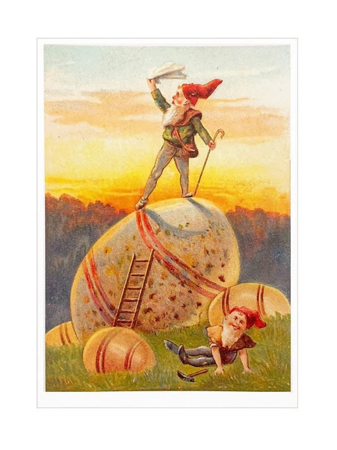 5 Matching Holland Dutch Easter Postcards Vintage Style Cards ...