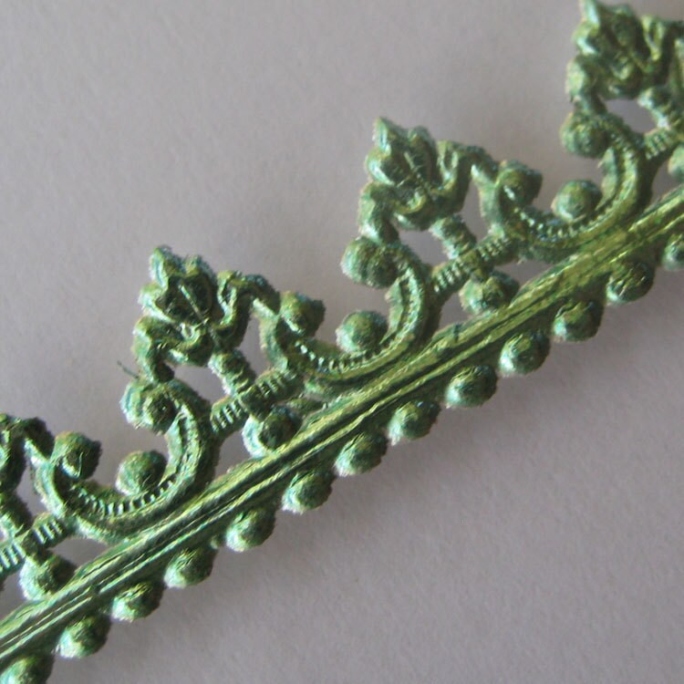 Dresden Trim Germany 8 Rows Fancy Paper Foil Aqua Dresden - Etsy