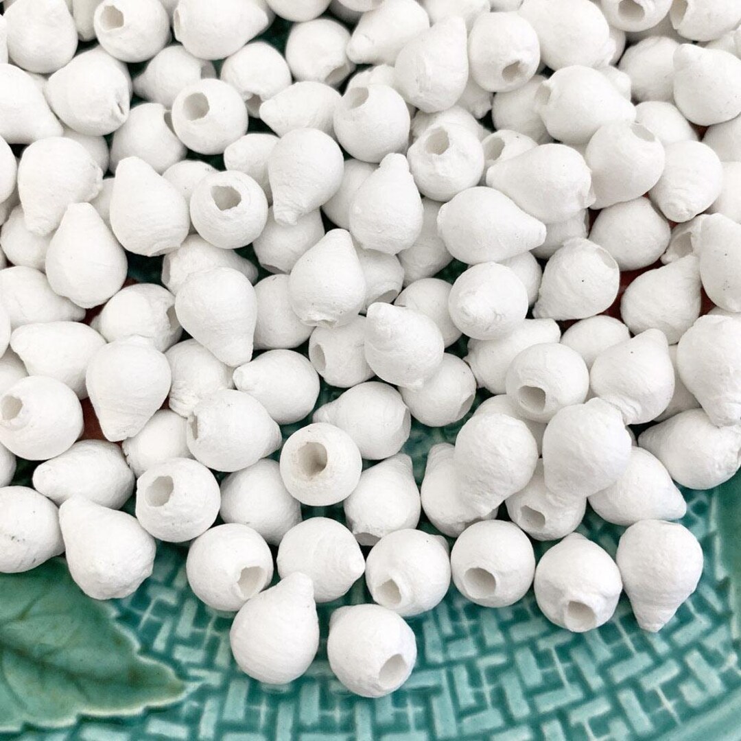 40 Spun Cotton Flower Buds or Rose Hips 1/2" ~ Czech Republic SC197 X2 ...