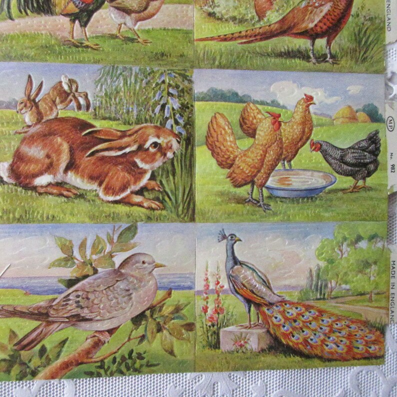 England Vintage Farm Animals Scrap Horses Cows Paper Scraps | Etsy