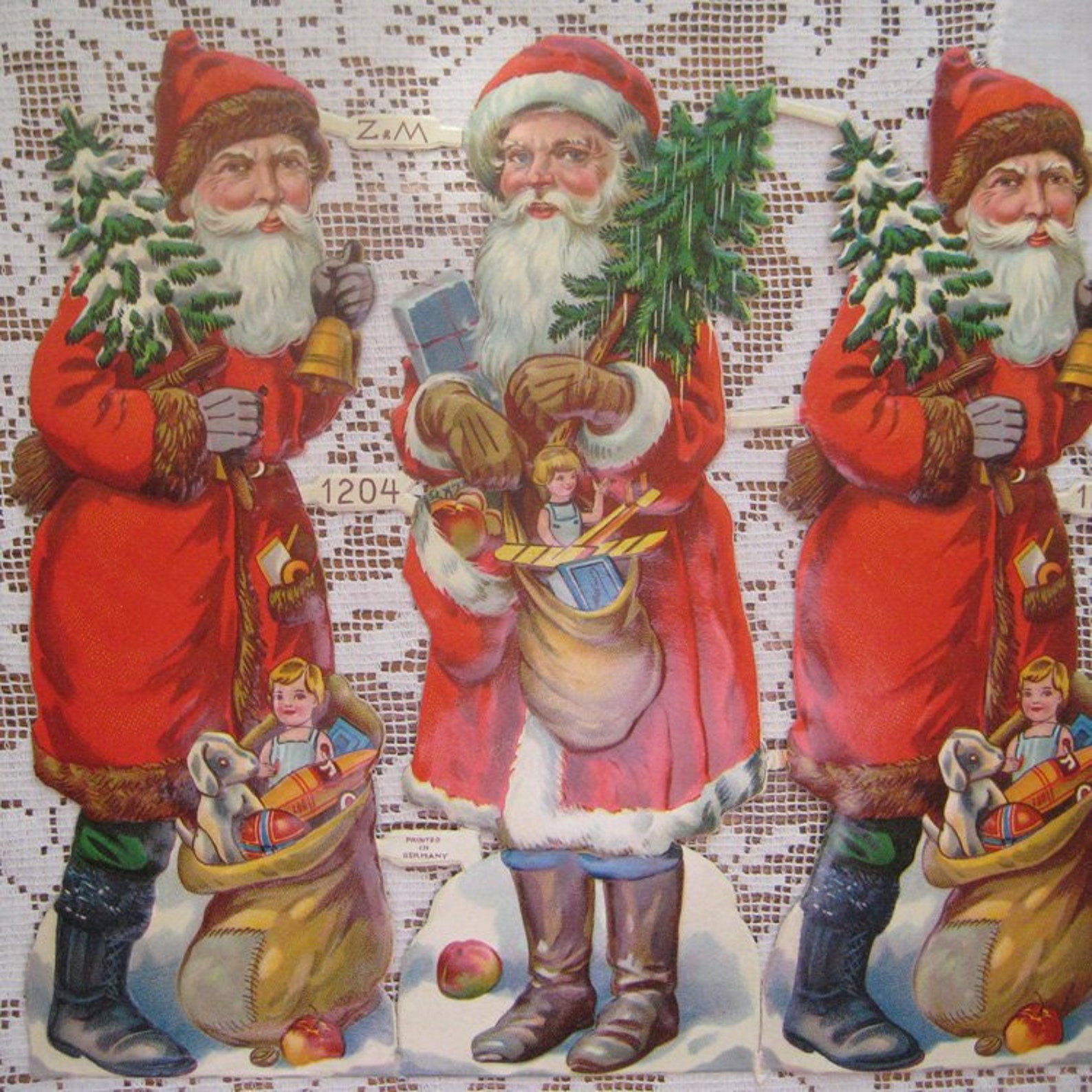 Vintage Germany 4 Large Christmas Santa Claus Figures 1920s | Etsy