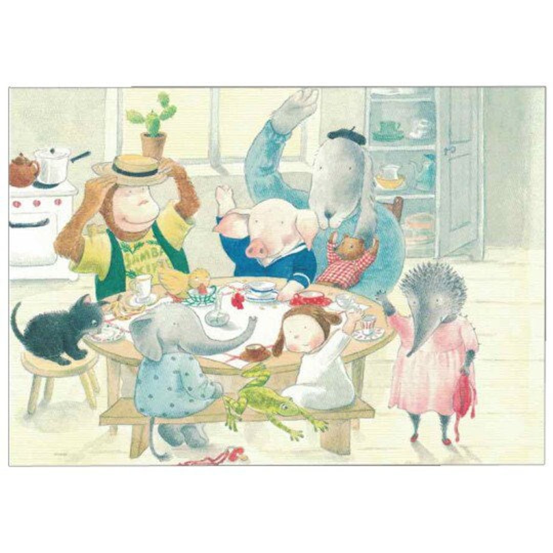 5 Sweden Swedish Postcards Animal Tea Party Five Matching Cards 16470 ...