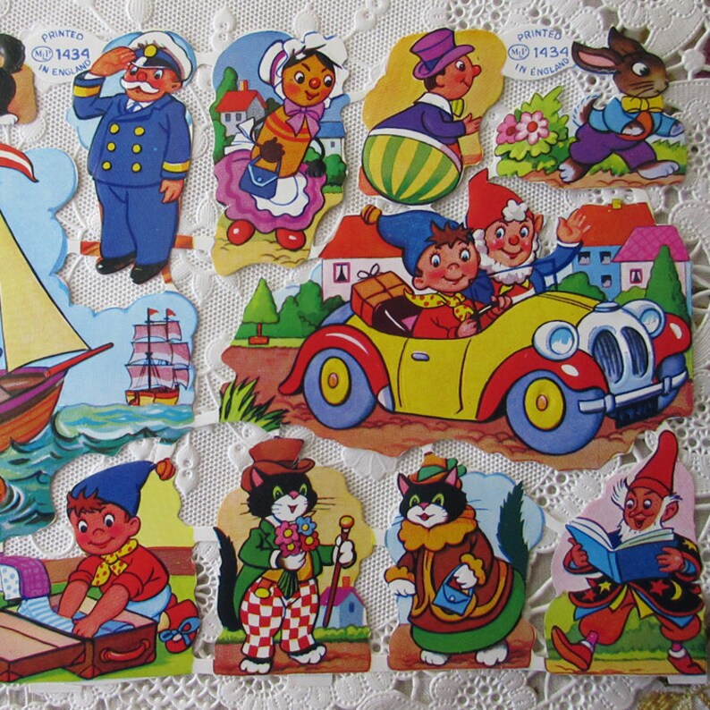 England Vintage Noddy Friends Toyland Lithographed Die Cut - Etsy