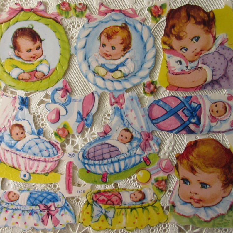England Vintage Baby Babies Head Scrap Paper Scraps MLP Out of - Etsy