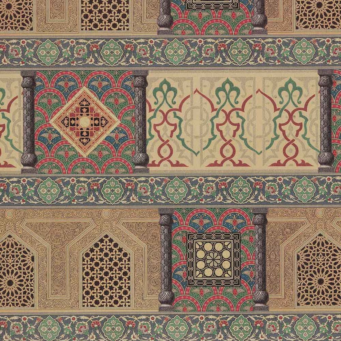 2 Sheets Elaborate Florentine Arabesque Print Italian Paper | Etsy