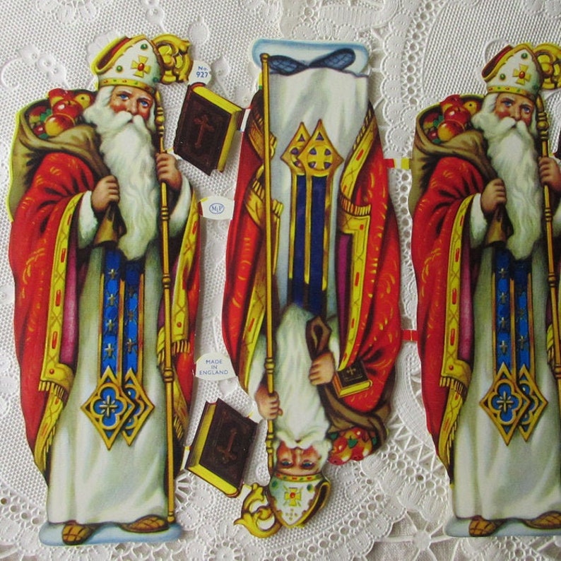 England Vintage Christmas Scrap Santa Claus Saint Nicholas | Etsy