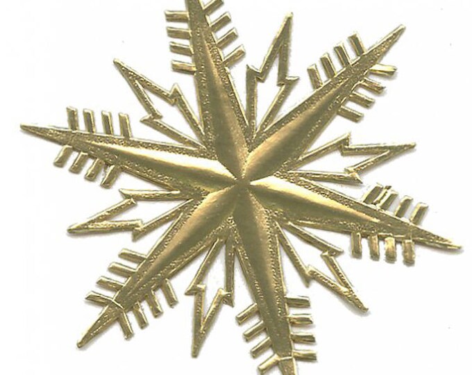 4 Dresden Classic Snowflakes Stars Paper Foil Gold Germany Die - Etsy
