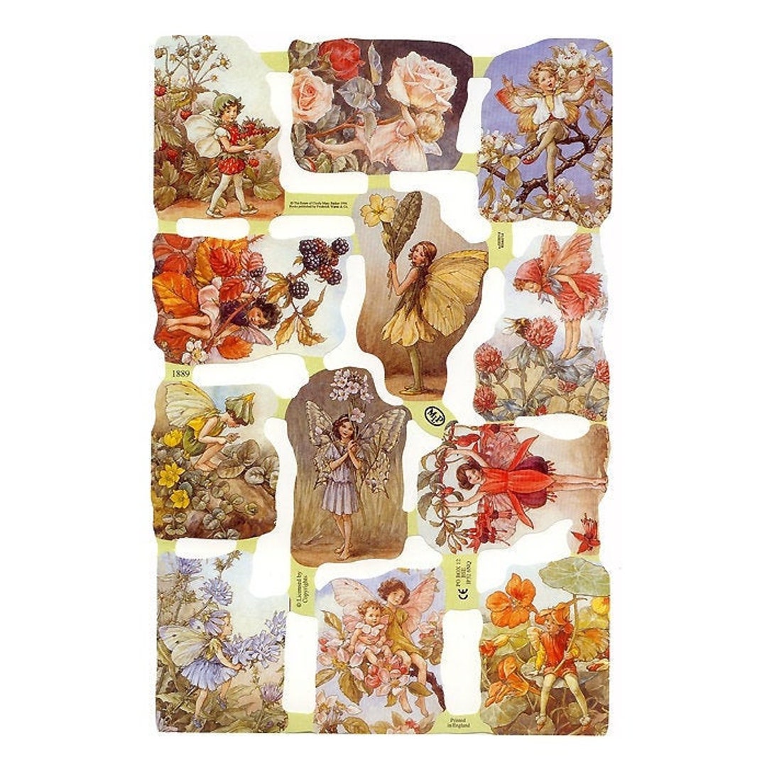 England Paper Scraps Lithograph Die Cut Flower Fairies by Cicely Mary ...
