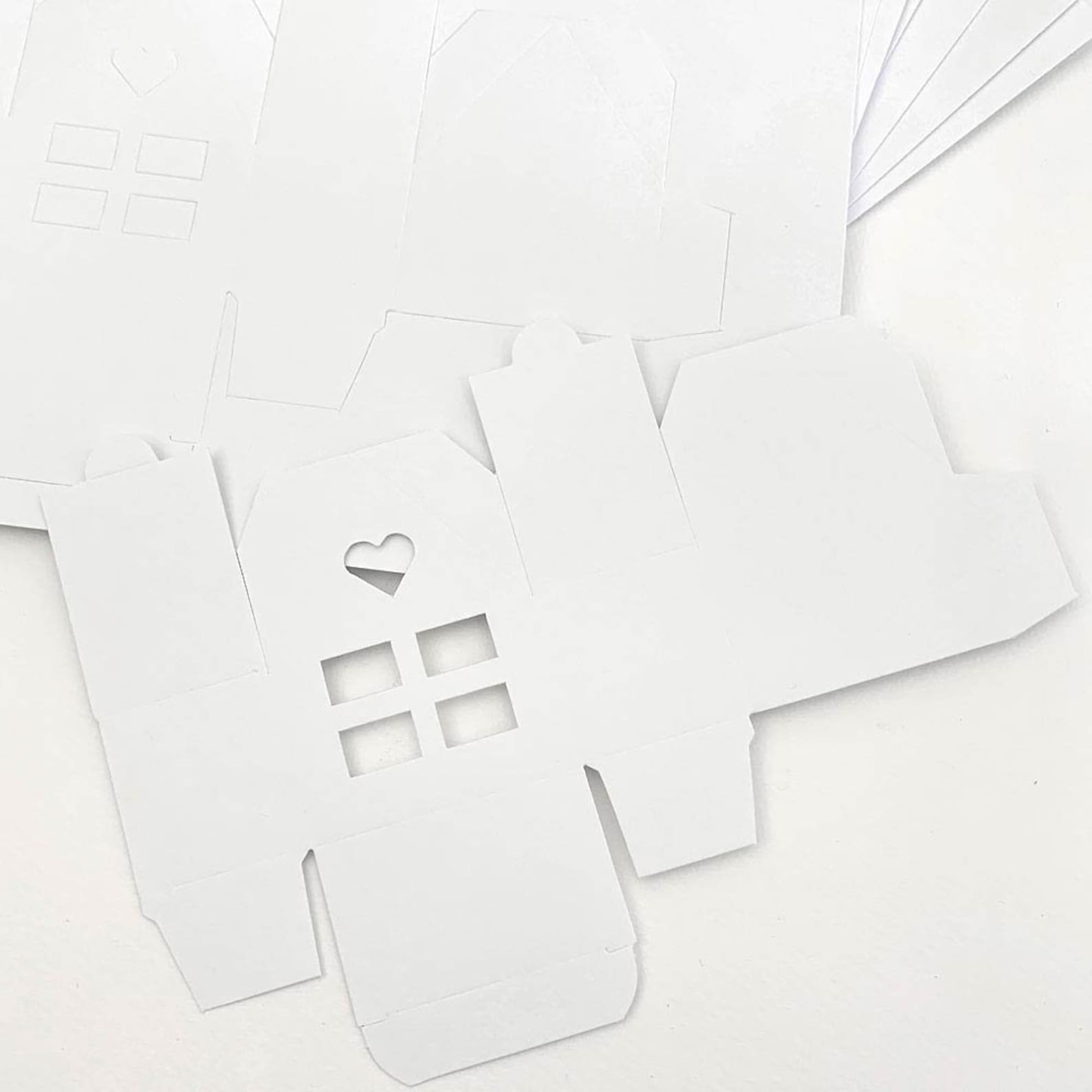 12 Italian Small Paper House Boxes ~ DIY Putz House Gift Box ~ Italy ...