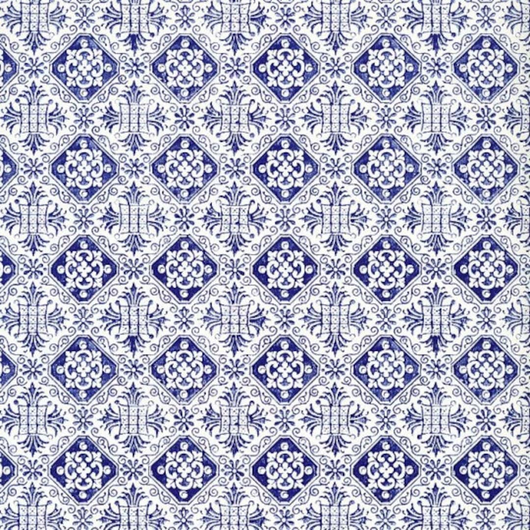2 Sheets Dark Blue Tiled Italian Paper ~ Tassotti Italy IPT561 X2 - Etsy