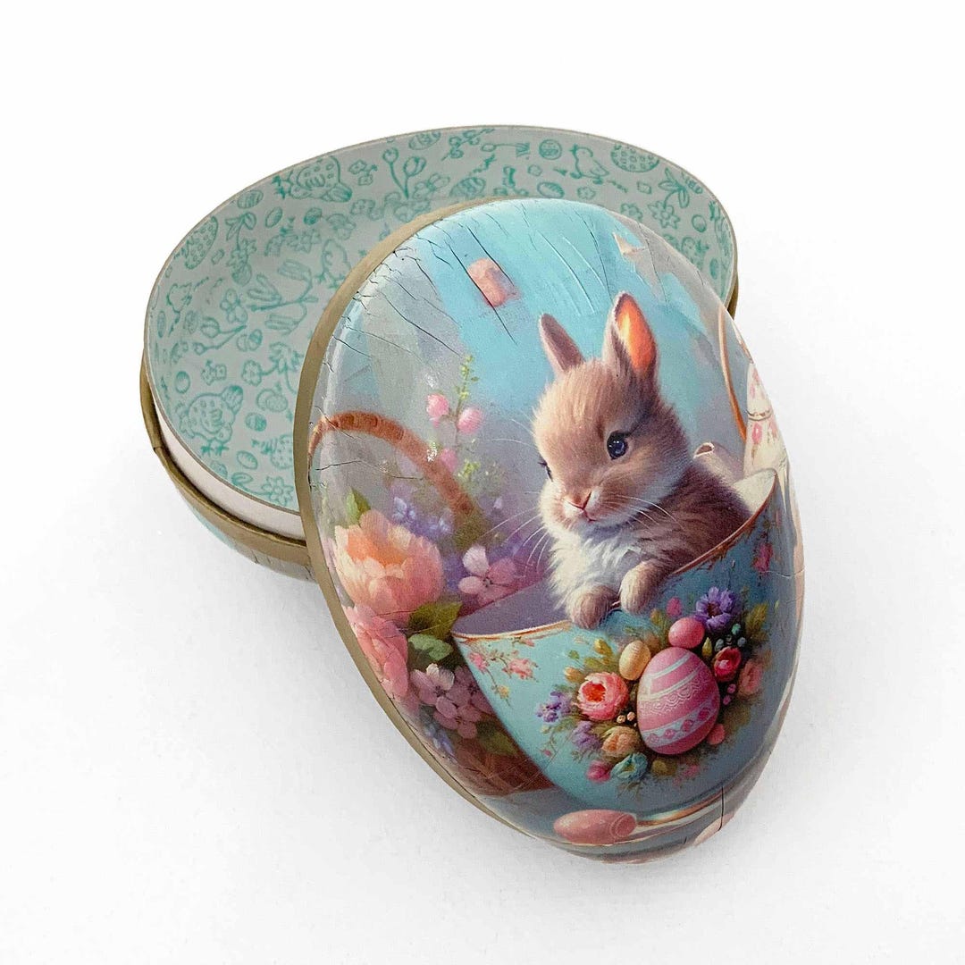 From Germany 4-1/2” New Papier Paper Mache Easter Baby Bunny Rabbit in ...