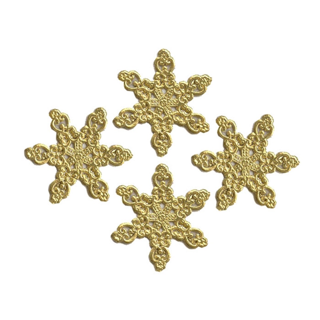 14 Fancy Gold Foil Dresden Snowflakes Paper Germany DF8004G - Etsy