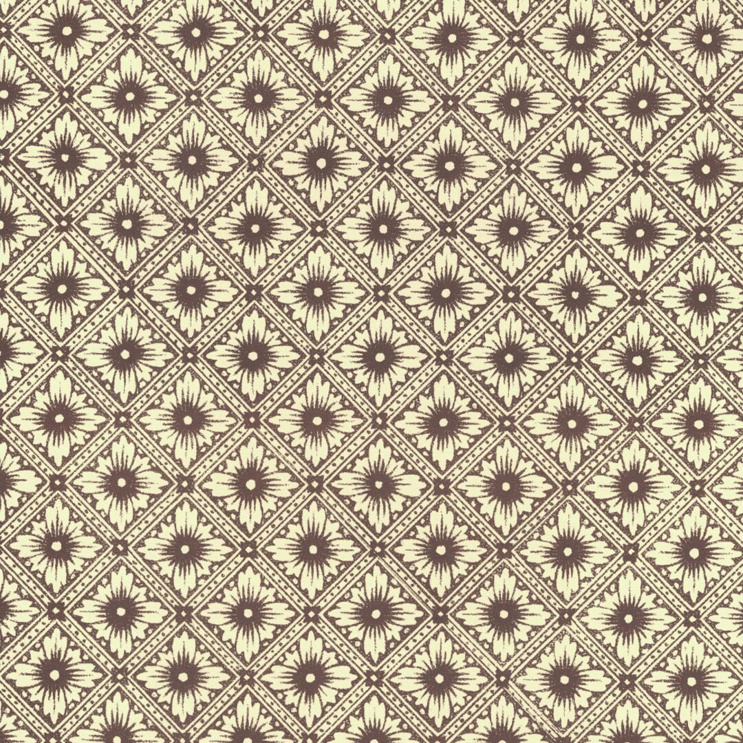 From Italy 2 Sheets Italian Brown Star Flower Floral Print Paper ...