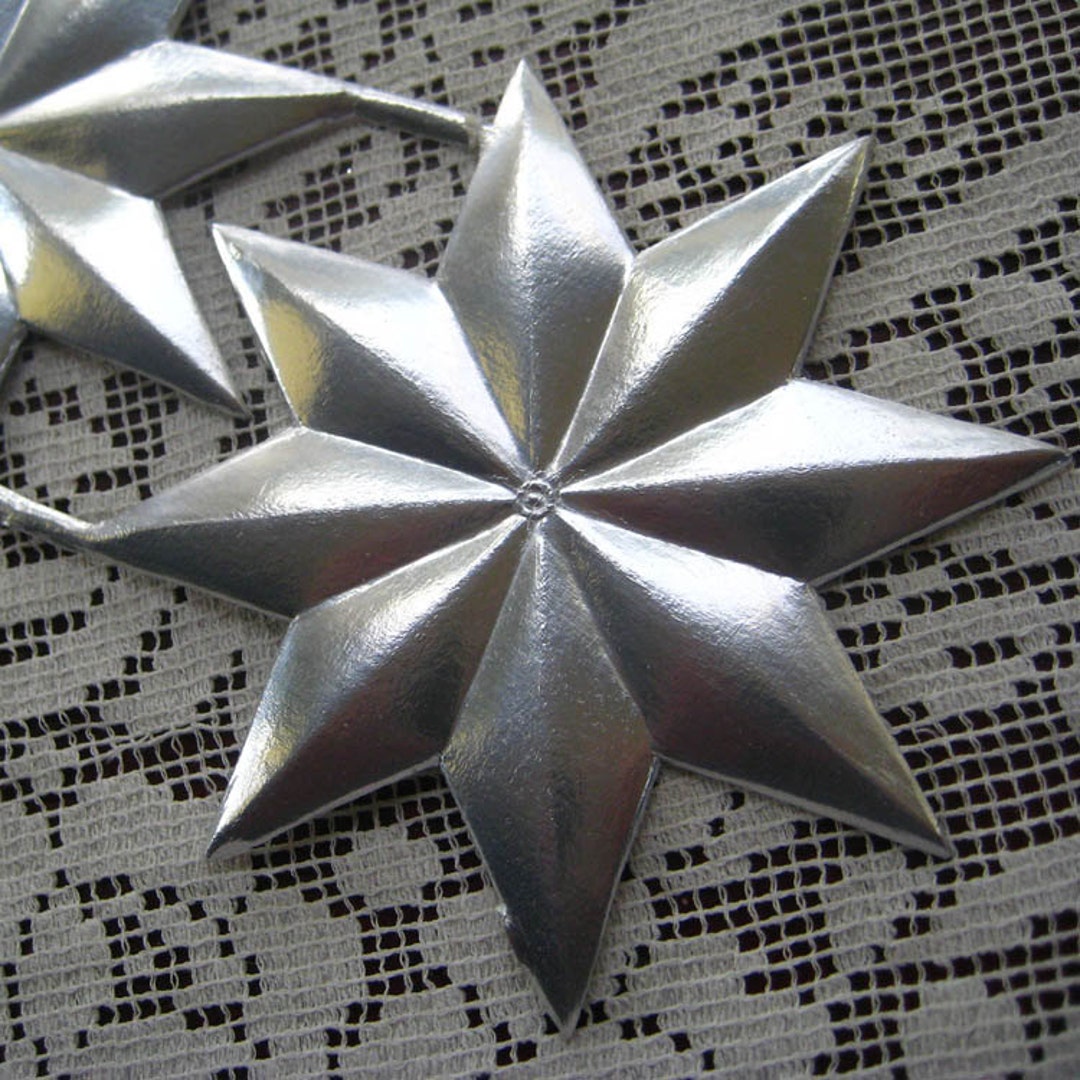 Dresden Trim 3 Large Silver Stars Germany Die Cuts Christmas DF8312S - Etsy