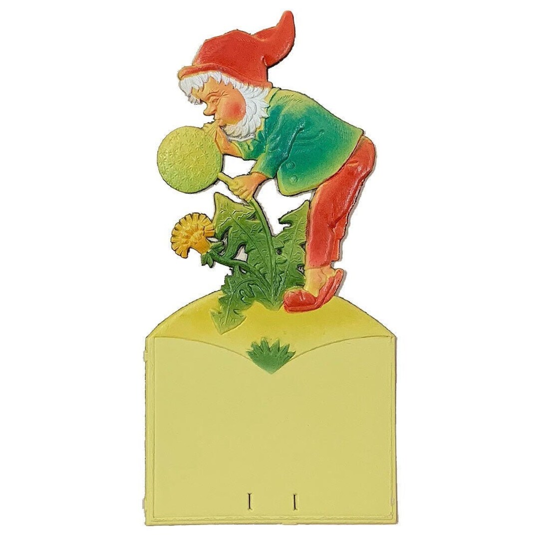 Vintage Germany Calendar Top Pressed Paper Cardboard Gnome With ...