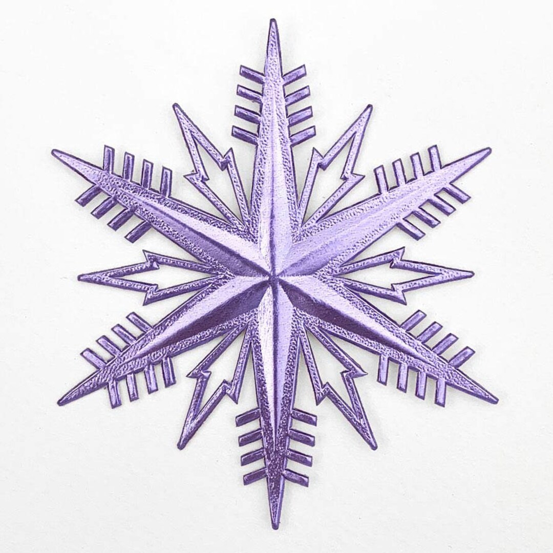 4 Dresden Classic Snowflakes Stars Paper Foil Light Purple Germany Die ...