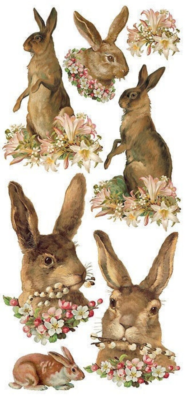 3 Sheets Self Adhesive Easter Bunny Rabbit Stickers Colorful - Etsy