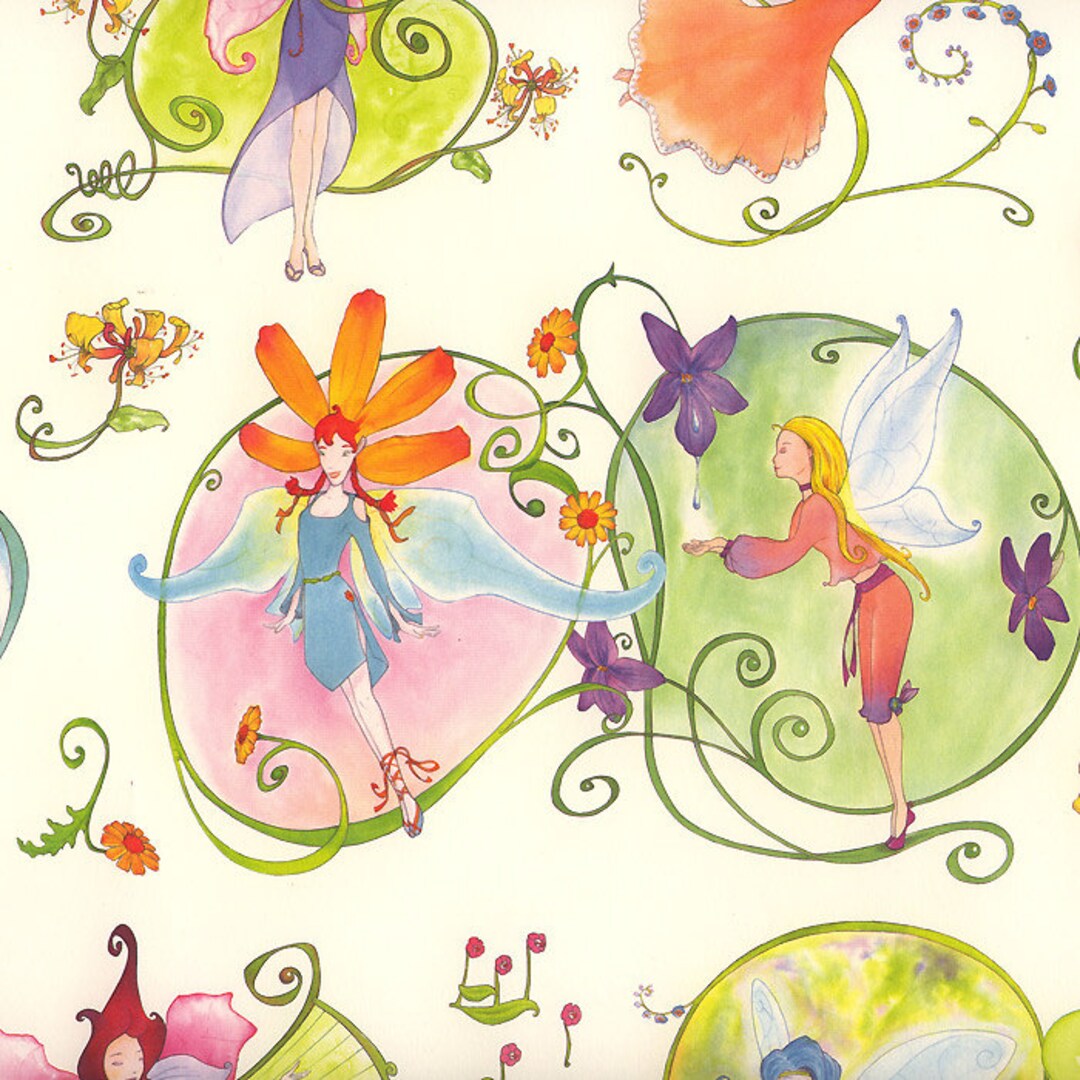 2 Sheets Flower Fairies and Sprites Italian Paper ~ Tassotti Italy ...