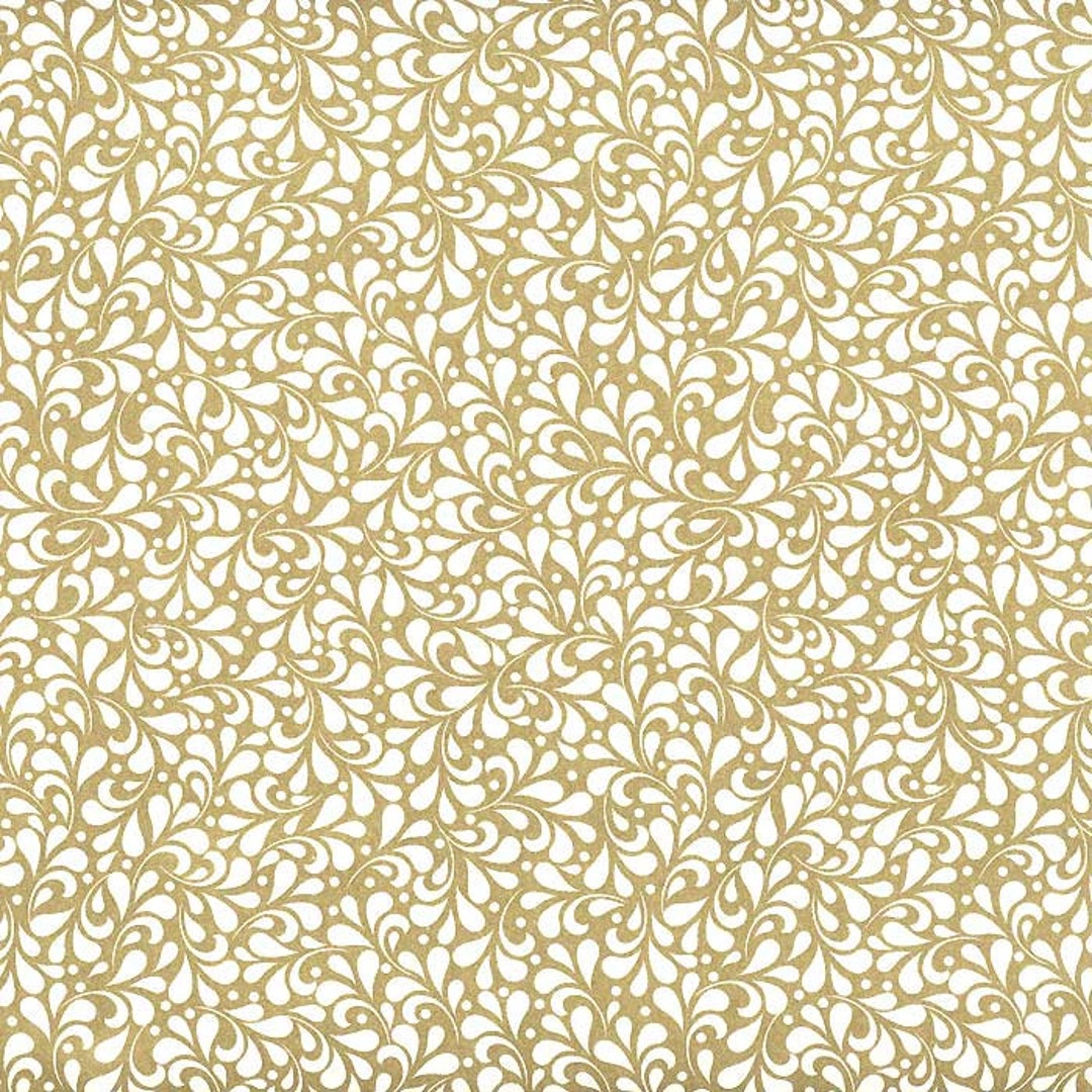 From Italy 2 Sheets Golden Leaves Italian Print Paper ~ Rossi IPR137 X2 ...