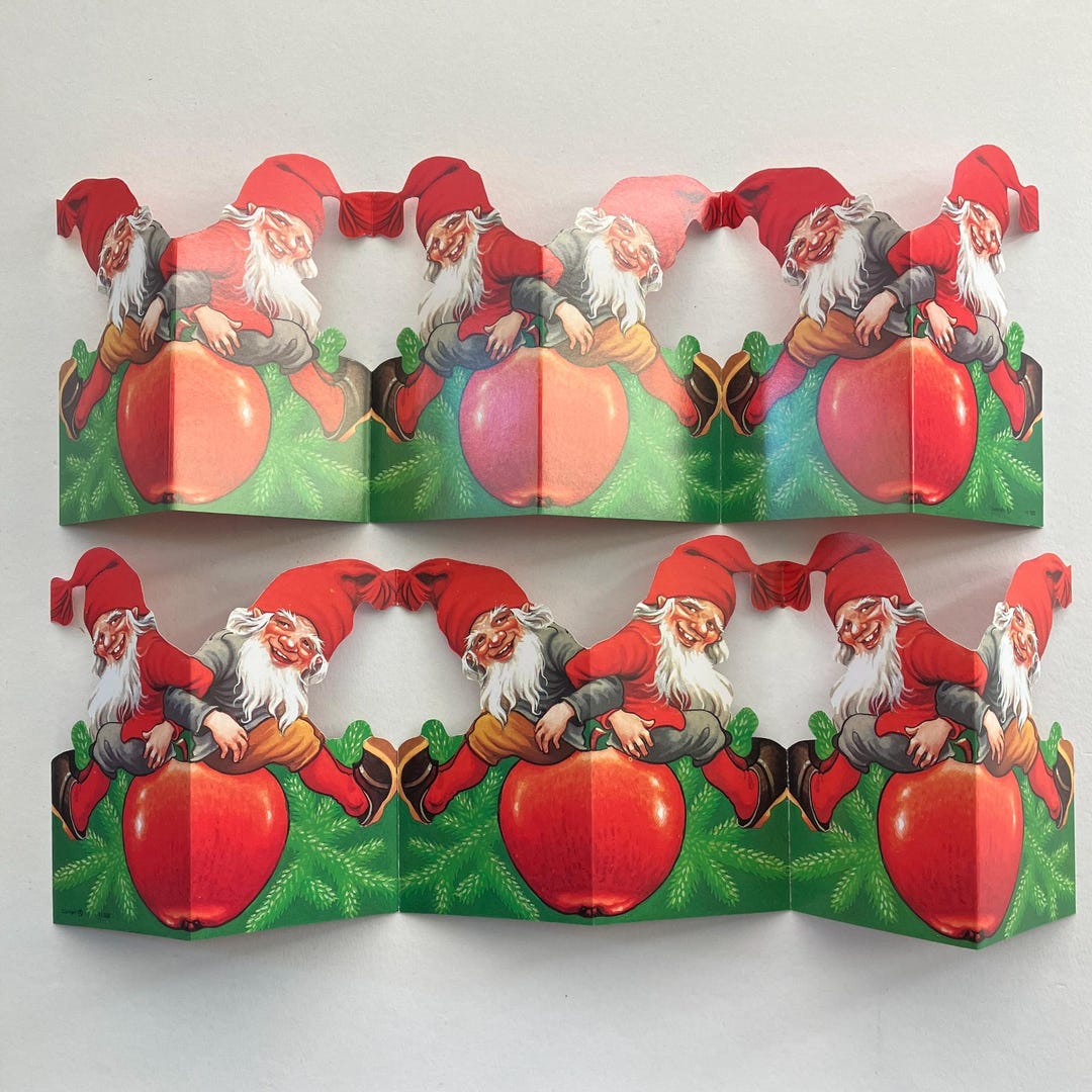 From Sweden Vintage Fold Out Swedish Paper Running Frieze Die Cut ...