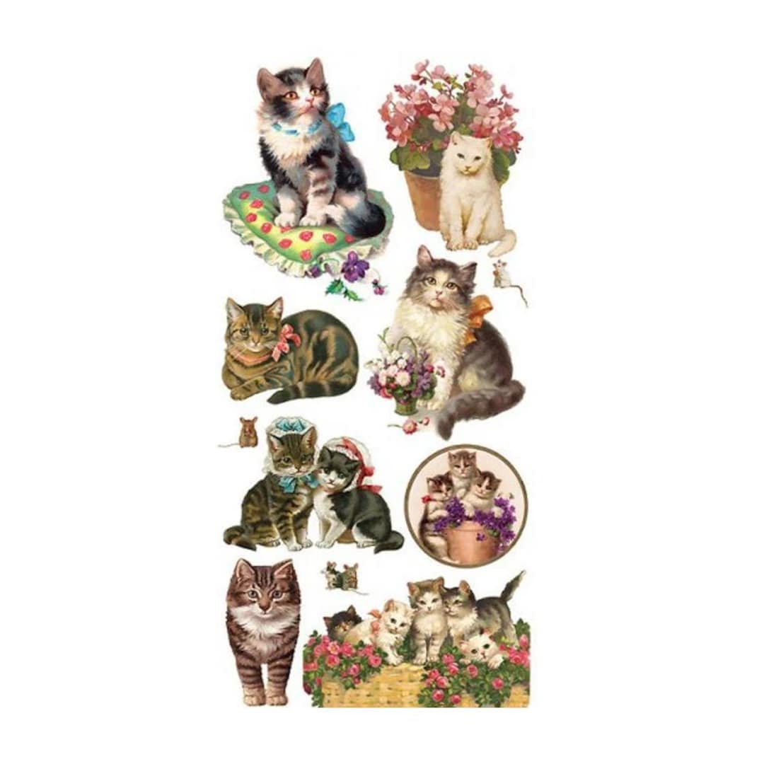 3 Sheets Self Adhesive Cat Kittens Stickers STKC63 - Etsy