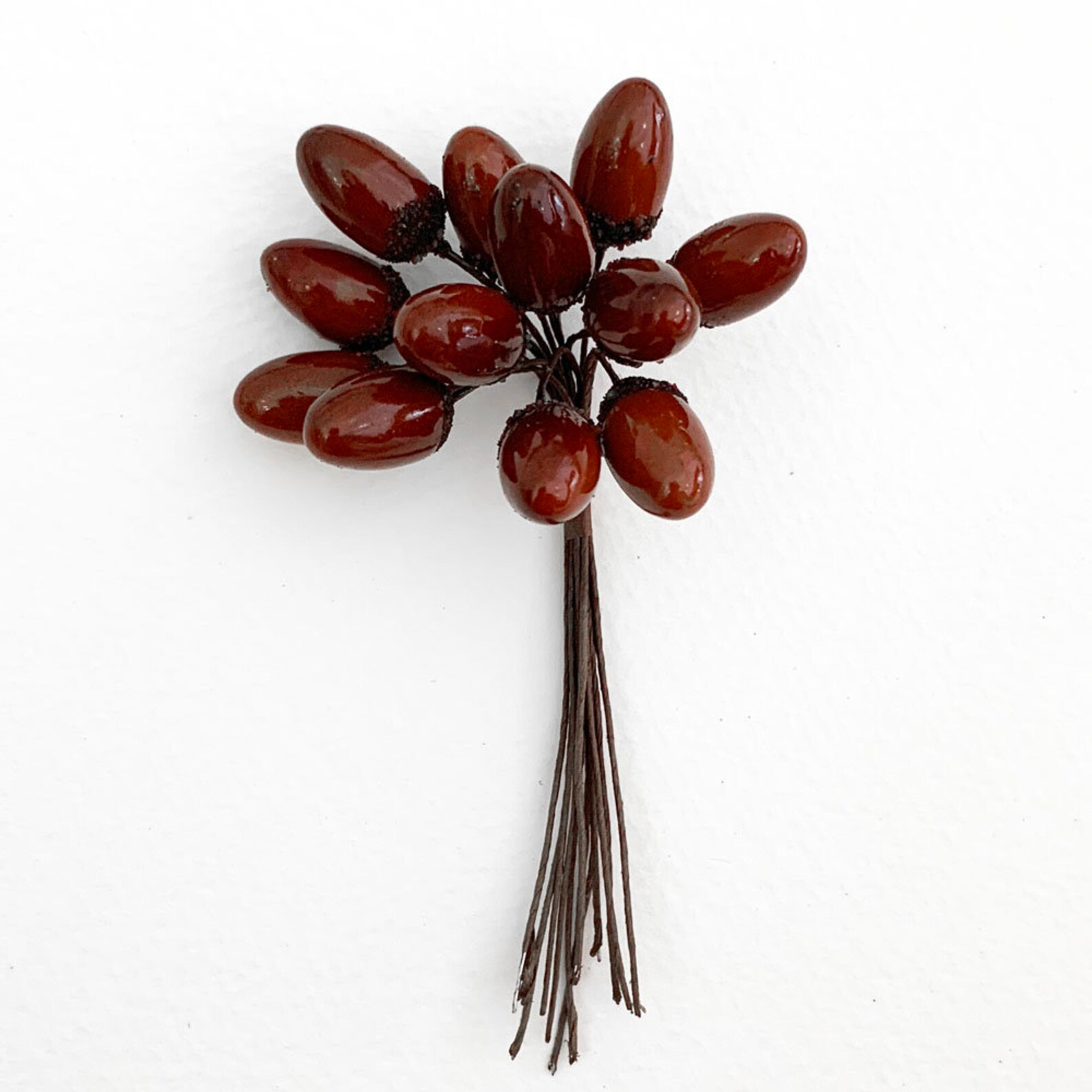 Austria 24 Millinery Shiny Brown Acorns for Christmas Wreaths - Etsy