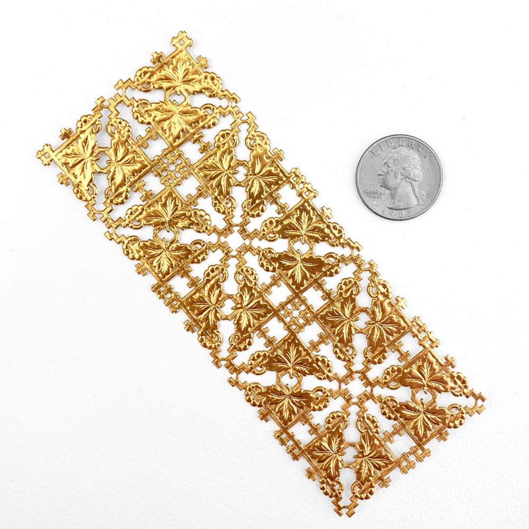 Dresden Trim Paper Foil Germany 40 Die Cut Antique Gold Floral Corners ...
