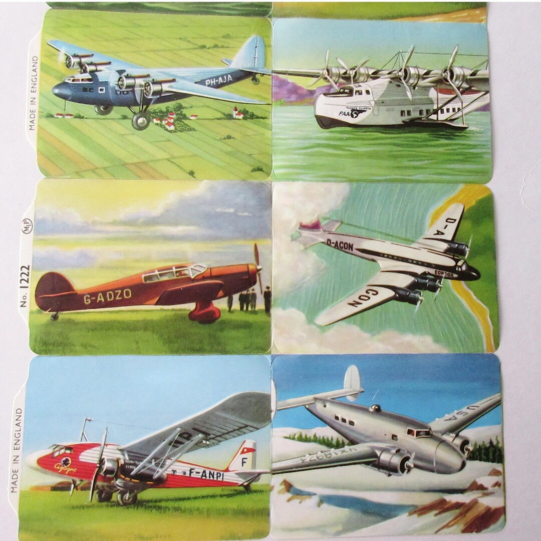 5 Sheets England Vintage Airplane Scrap Airplanes Paper Scraps MLP Out ...