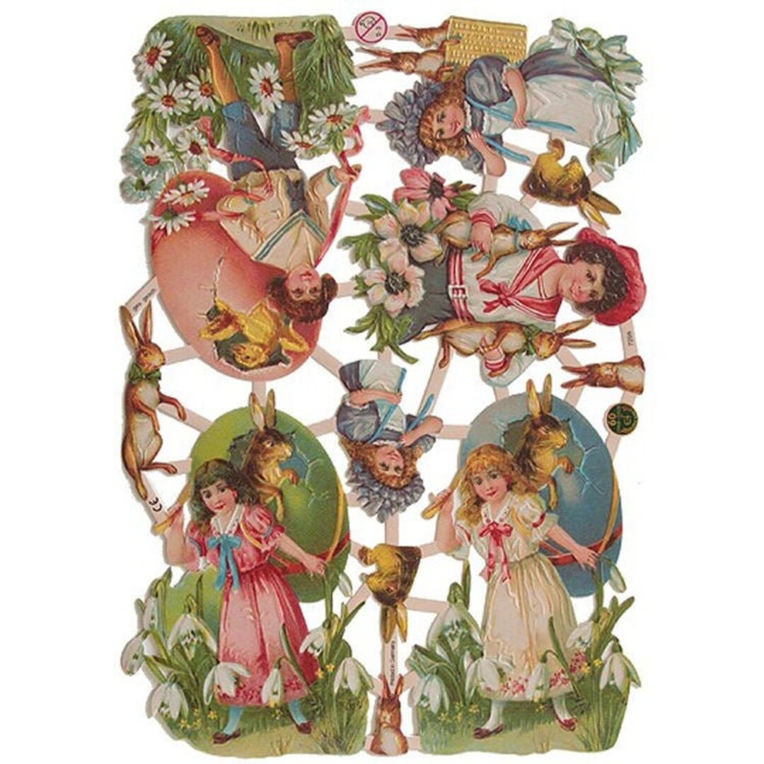 German Paper Scraps Victorian Easter Die Cuts 7298 - Etsy