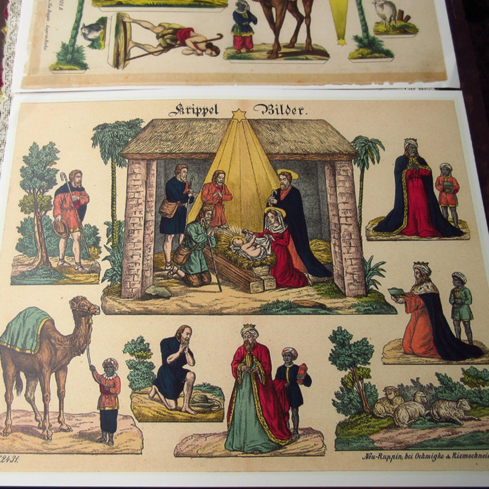Germany Reprints Circa 1862 & 1854 Christmas Nativity Cut Out | Etsy