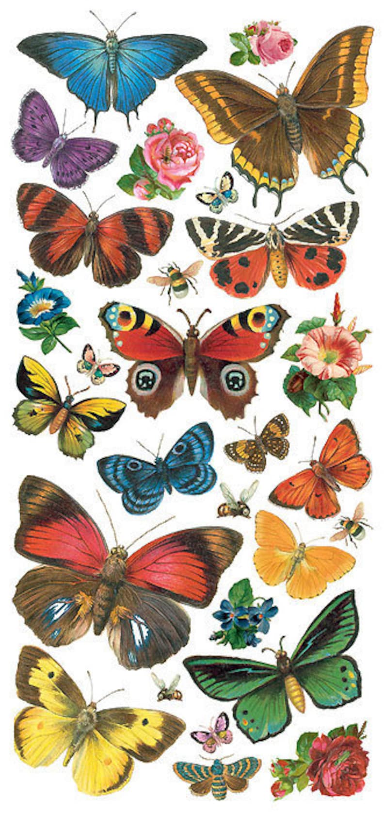 3 Sheets Self Adhesive Butterfly Stickers Colorful | Etsy