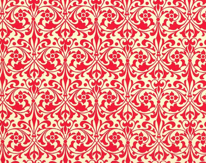 2 Sheets Red Stylized Flower Print Italian Paper Carta - Etsy