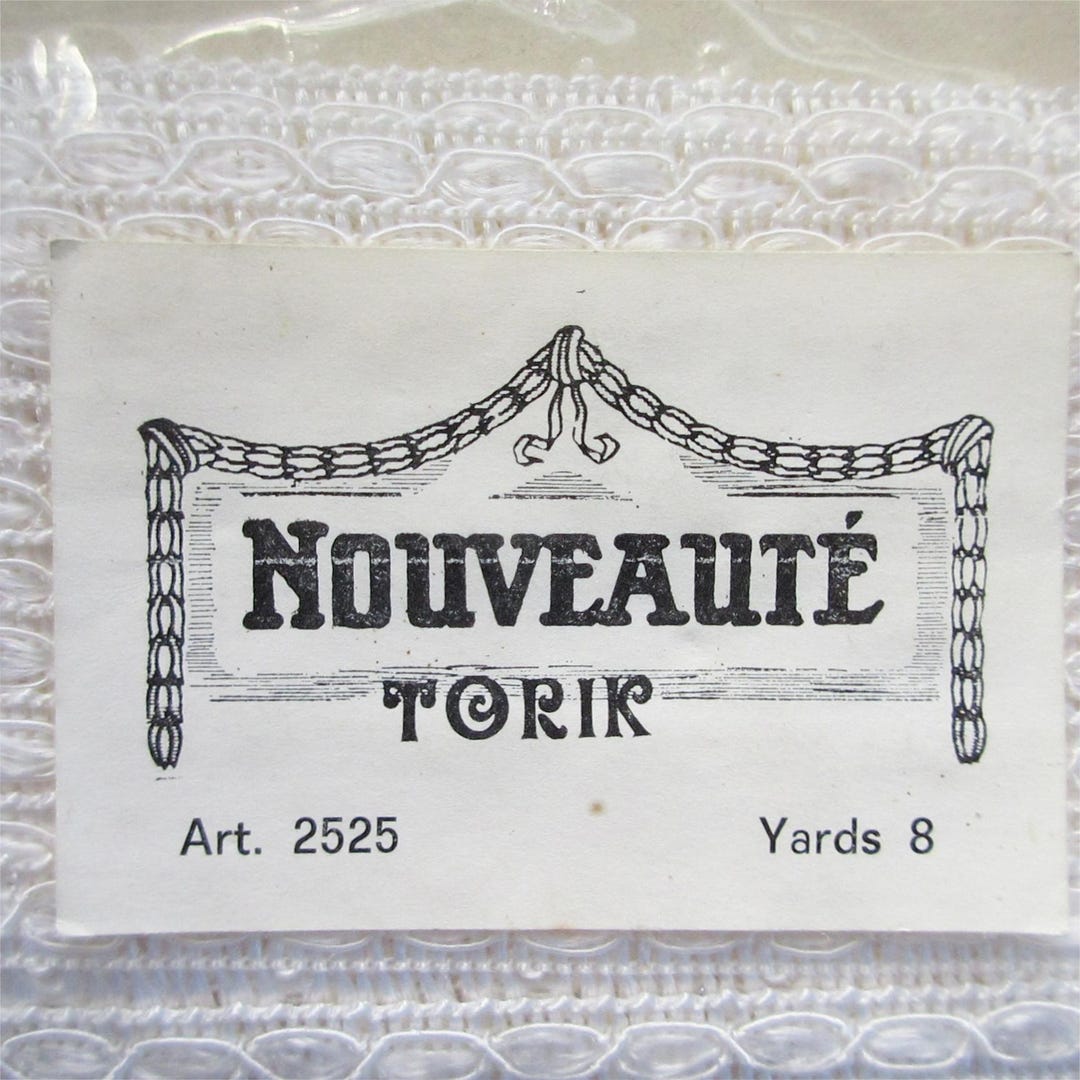 From France 1920s Antique Trim Vintage Ribbon White Original Package ...