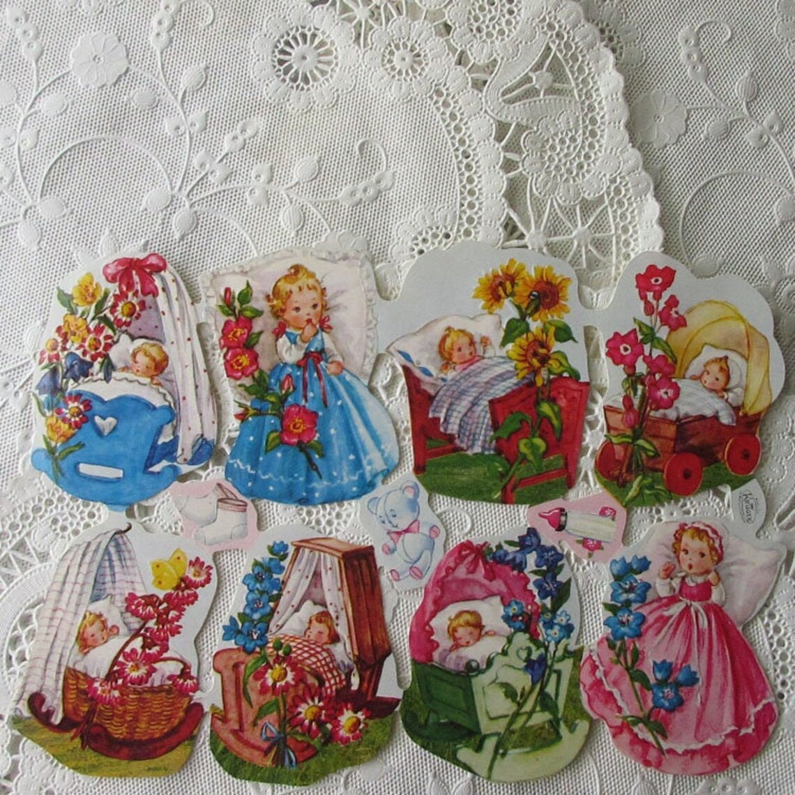 West Germany Vintage Baby Babies Lithographed Die Cut Paper - Etsy
