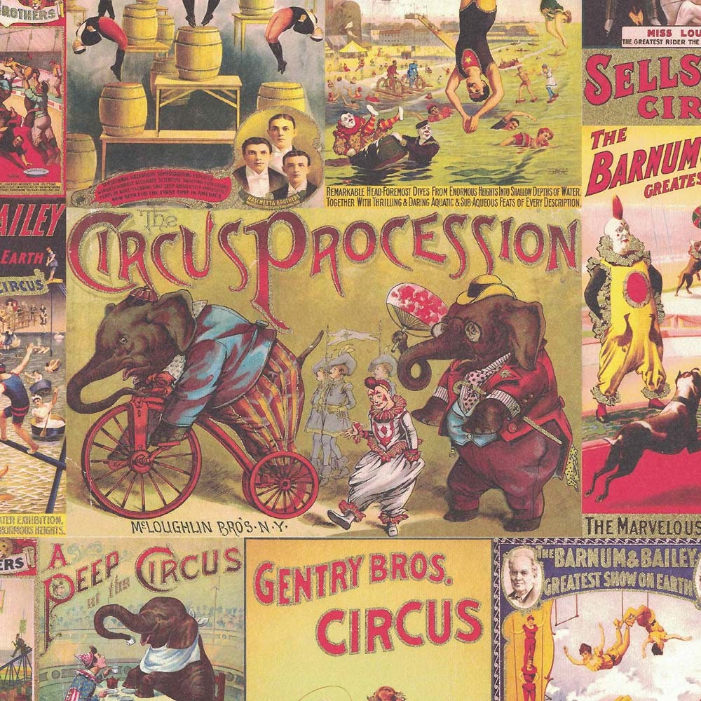 Bookbinding Circus Paper Decoupage Paper Decorative Paper Wrapping ...