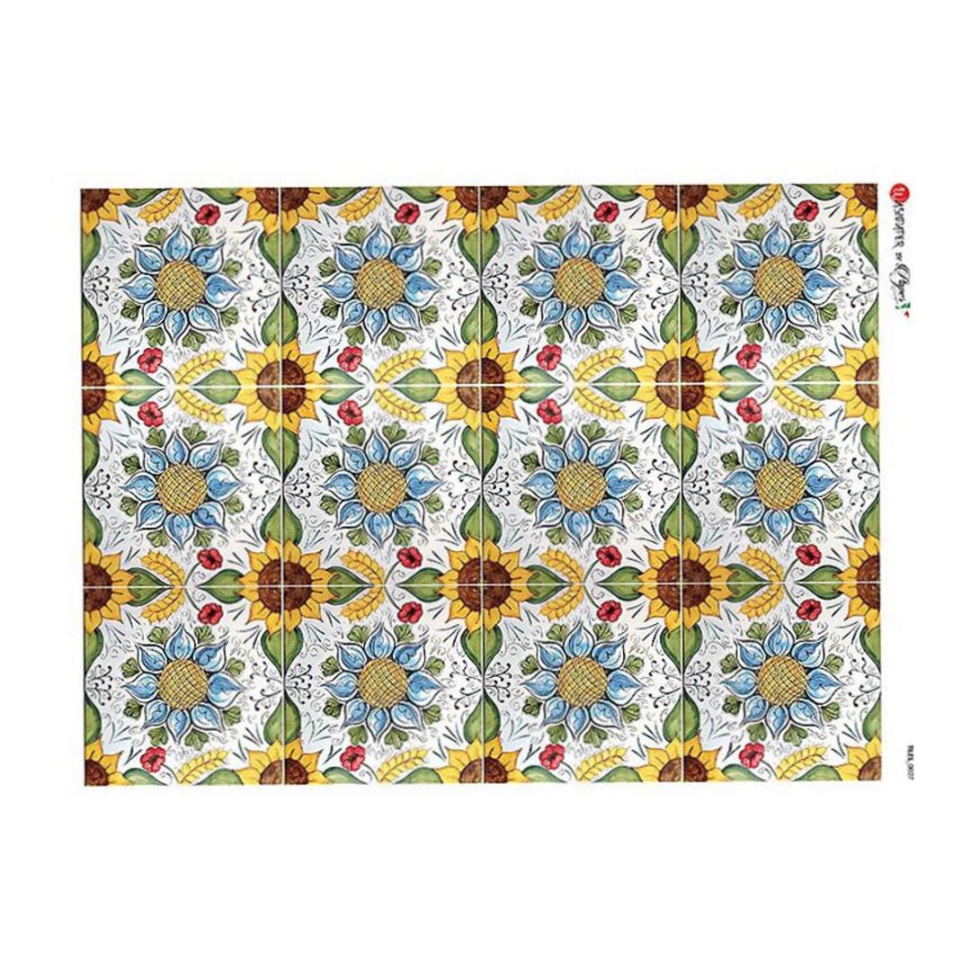 From Italy 2 Sheets Italian Rice Paper Decoupage Colorful Sunflower ...