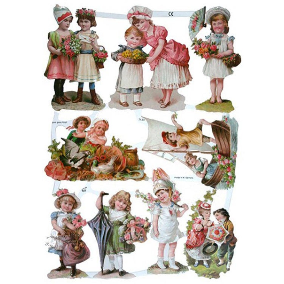 Germany Die Cut Victorian Children Paper Lithograph Scraps - Etsy