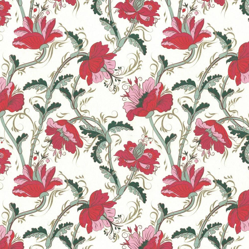 2 Sheets Italian Red Flowers Print Paper ~ Rossi Italy IPR321R X2 - Etsy