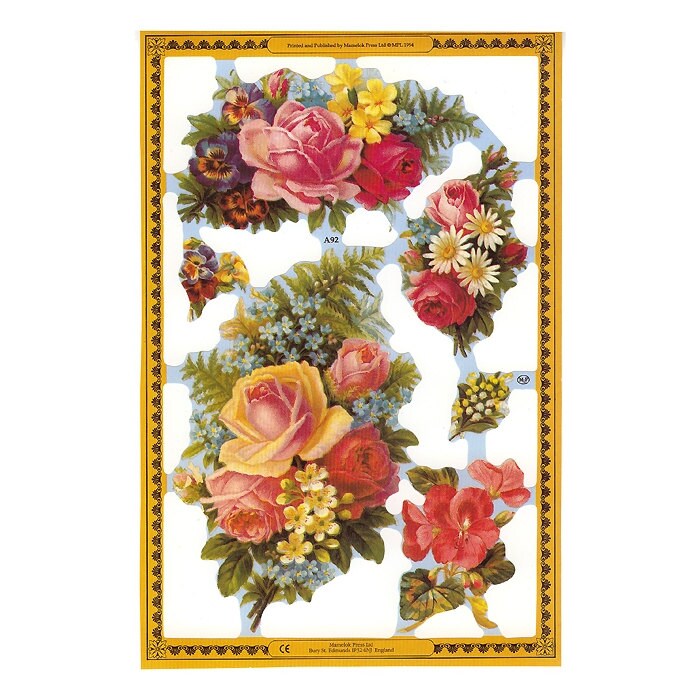 England Paper Scraps Lithograph Die Cut Victorian Roses - Etsy