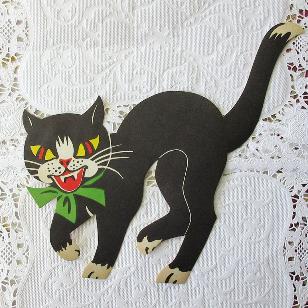 Vintage Denmark 1940s Fastelavn Shrovetide Black Cat Paper Ephemera ...