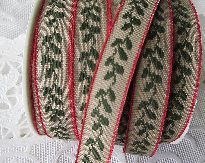 Scandinavian Christmas Ribbon, Red and White Nordic Trim, Scandi ...