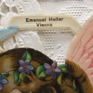 From Austria Vintage Scraps Large Pastel Angels Heller Die Cut Embossed ...