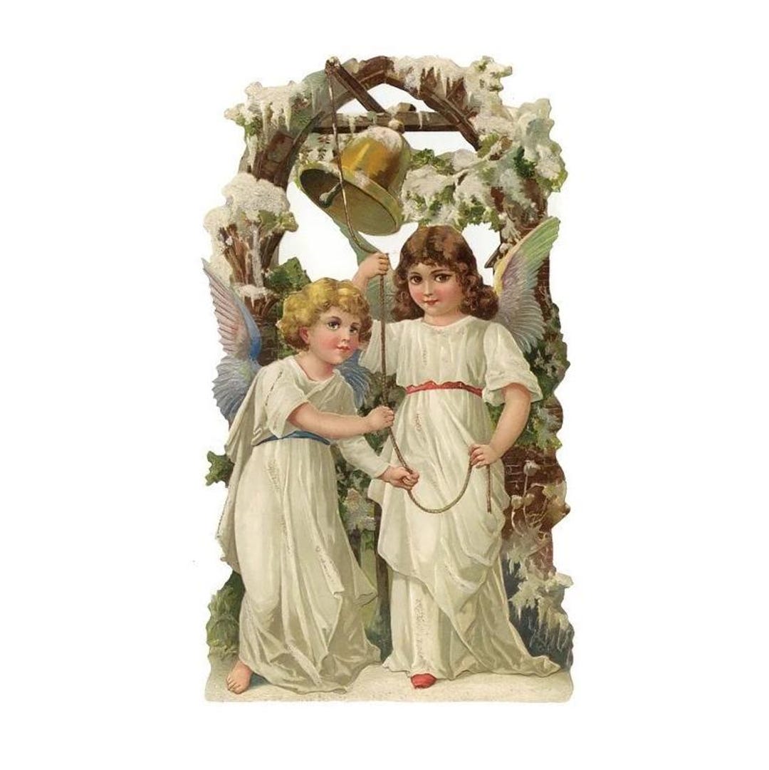 From Germany One Die Cut Paper Scrap Victorian Angels in White 5128 - Etsy
