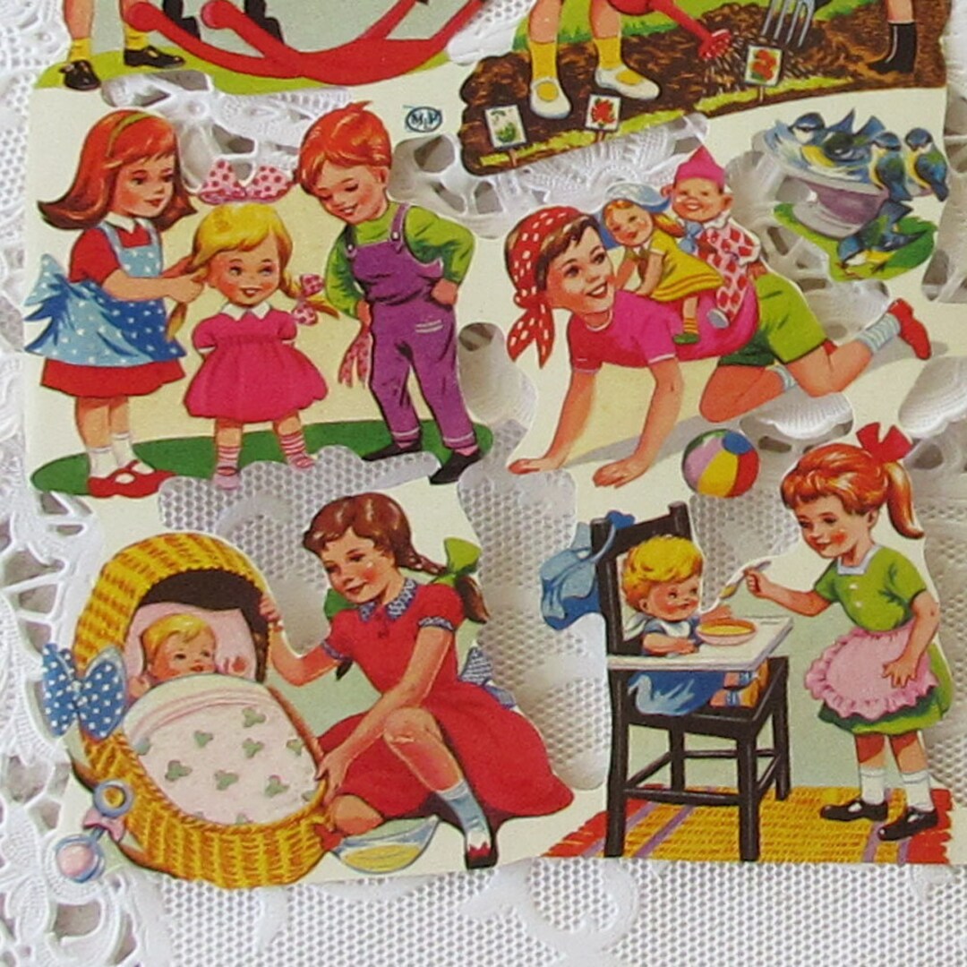 England Vintage Scrap Children Playing Paper Scraps MLP Out of Print ...
